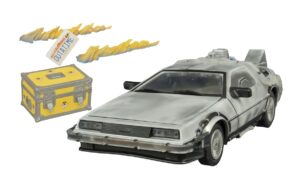 diamond select toys back to the future: iced time machine collector's set vehicle