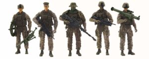 elite force marine recon action figures – 5 pack military toy soldiers playset | realistic gear and accessories – sunny days entertainment