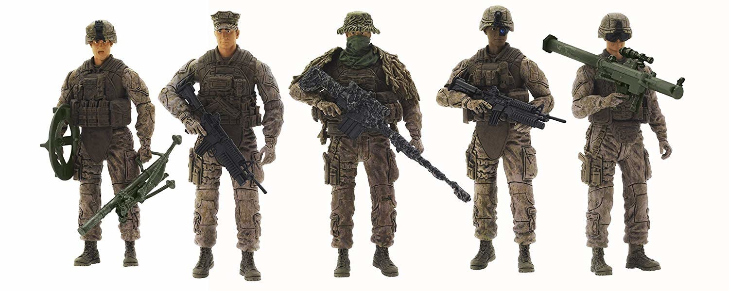 Elite Force Marine Recon Action Figures – 5 Pack Military Toy Soldiers Playset | Realistic Gear and Accessories – Sunny Days Entertainment