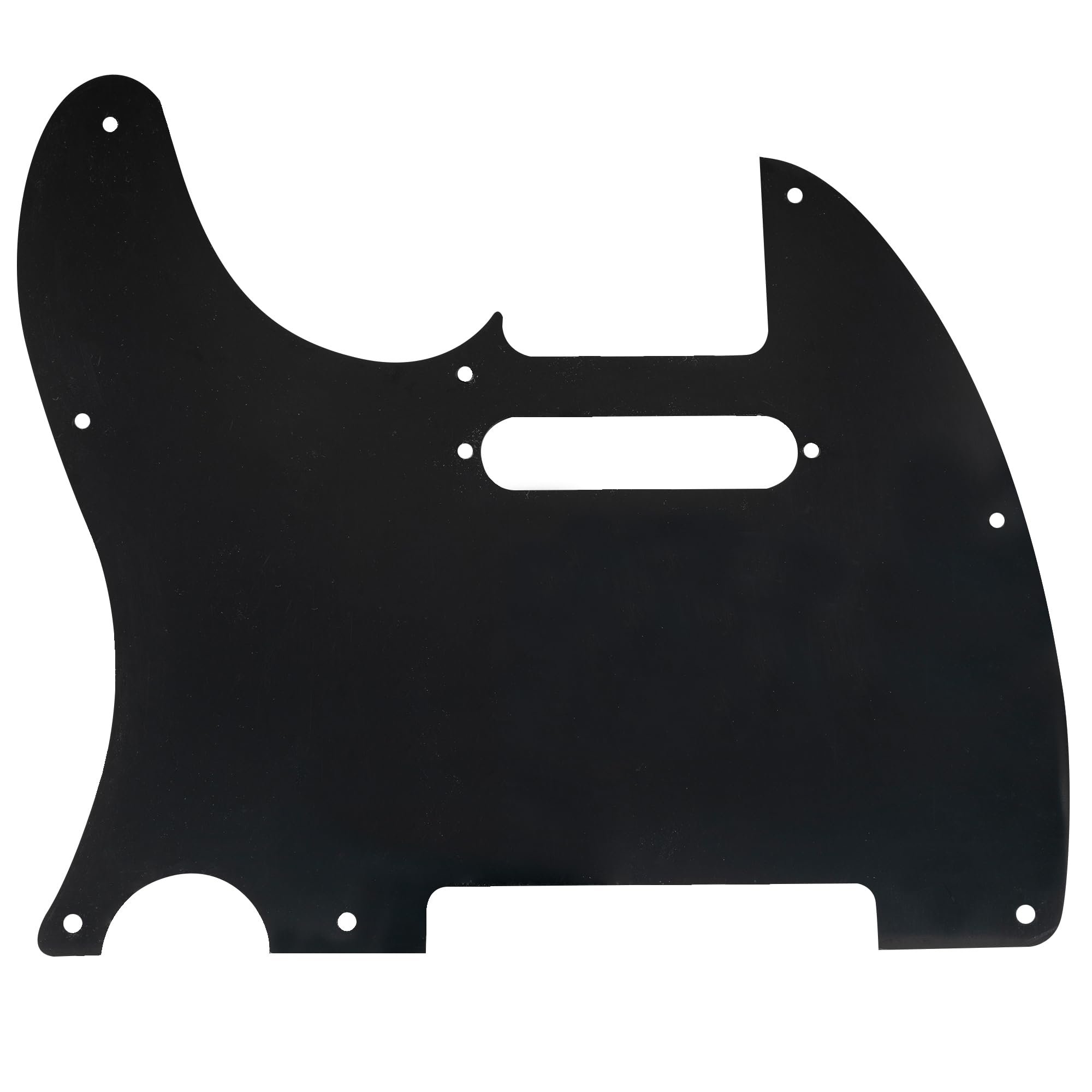 Musiclily 8 Hole Tele Pickguard Scratch Plate for USA/Mexican Fender American Standard Telecaster Modern Style Electric Guitar, 3Ply Black