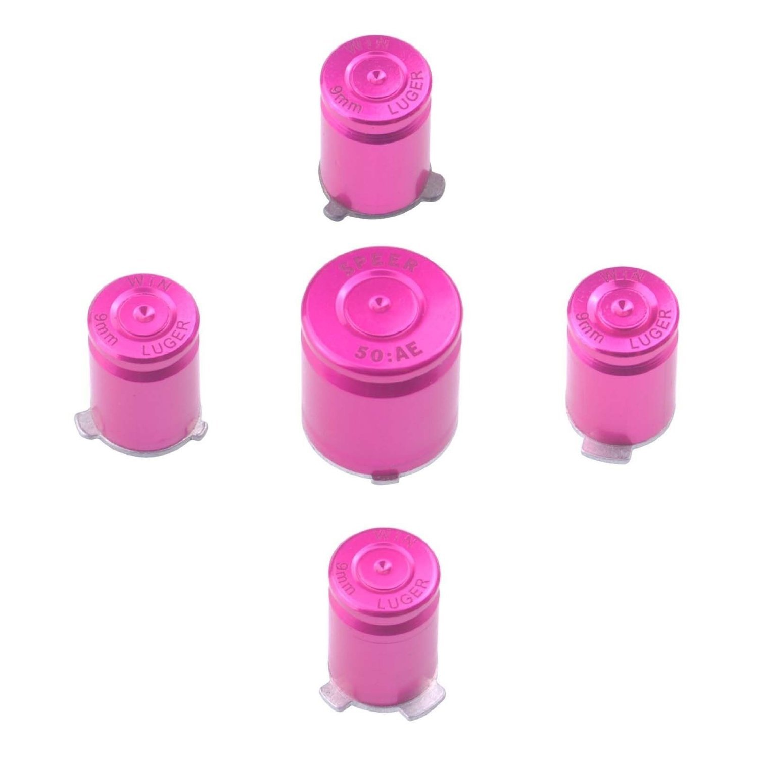 Gametown® Thumbsticks and Bullet ABXY&Guide Buttons for Xbox 360 Controllers Color Hot Pink