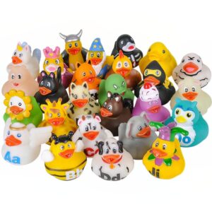 2" alphabet rubber duckies