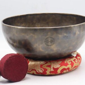 Singing Bowl Nepal-8 inch Full Moon Singing Bowl - Tibetan Spiritual Himalayan Healing Singing Bowls - Meditation, Therapy, Chakra Healing - Made in Nepal