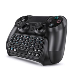 tnp ps4 chatpad - ps4 controller keyboard attachment, compact design - the ultimate qwerty gamepad keyboard for playstation4, compatible with ps4, ps4 slim, and ps4 pro