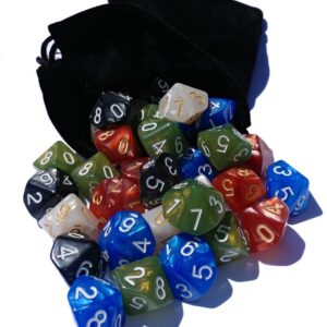 50 10-Sided Dice | 5 Sets of 10 D10