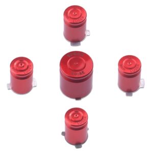 Gametown® Thumbsticks and Bullet ABXY&Guide Buttons for Xbox 360 Controllers Color Red