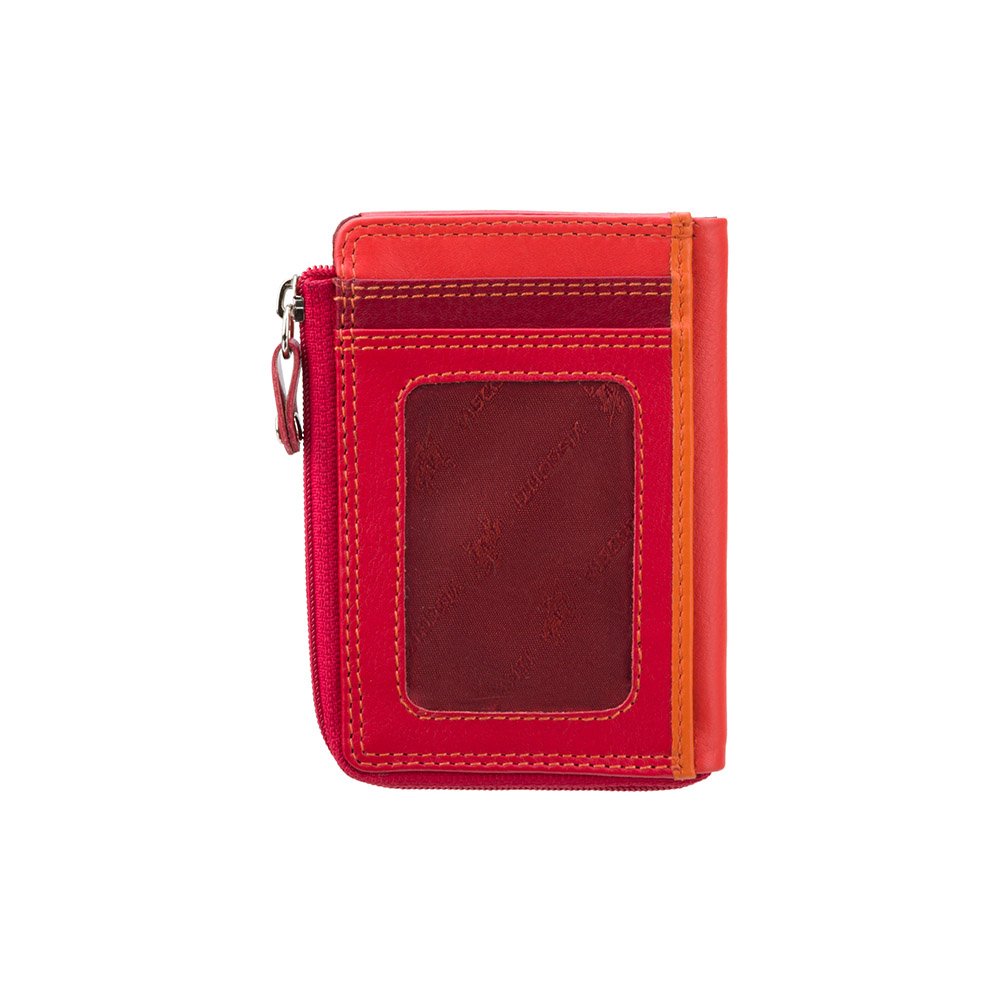 Visconti RB110 Phi Phi Womens Leather Slim ID Credit Card Holder Wallet/Purse (Red Multi)