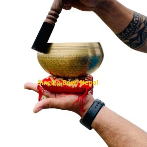 Singing Bowl Nepal-6" Tibetan Buddhist Hand Beaten Throat Chakra G Note Singing Bowl From Nepal, Release Your Inner Peace