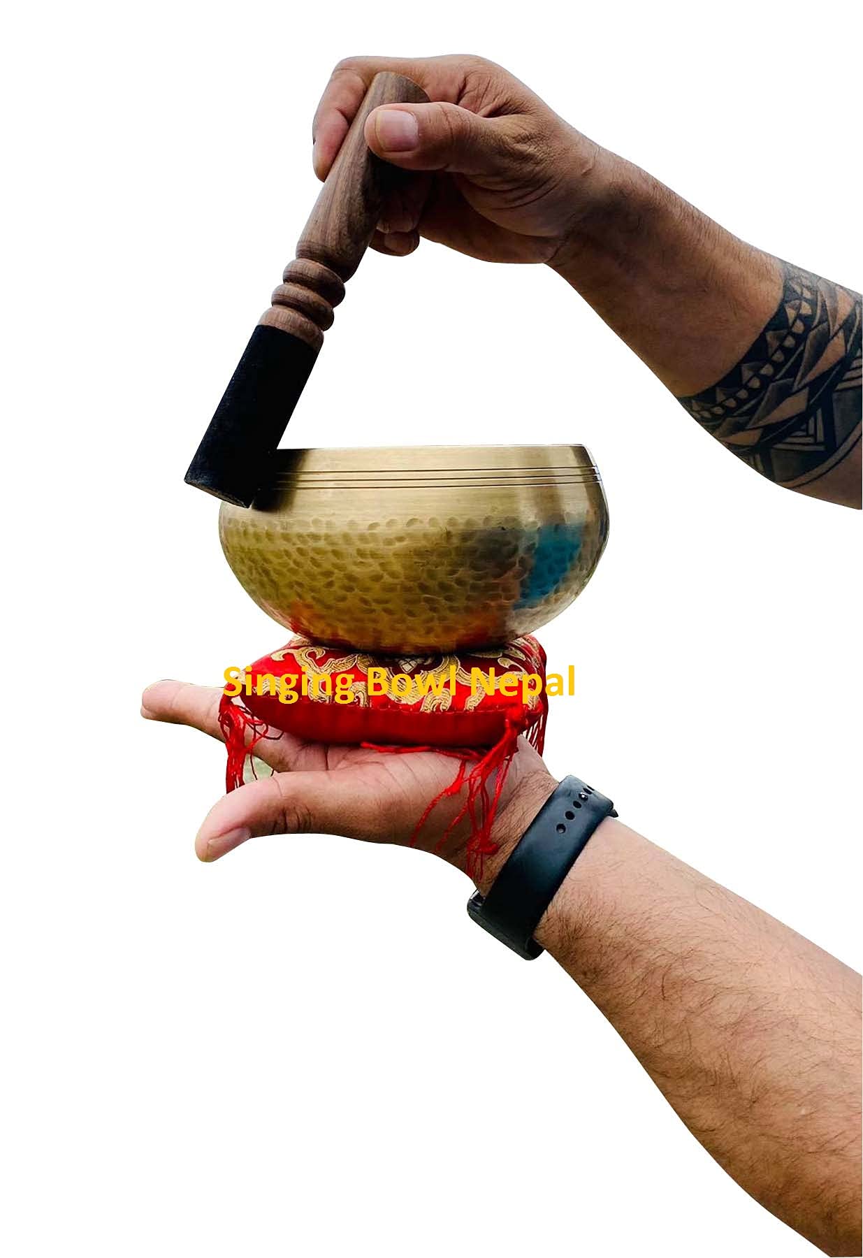 Singing Bowl Nepal-6" Tibetan Buddhist Hand Beaten Throat Chakra G Note Singing Bowl From Nepal, Release Your Inner Peace