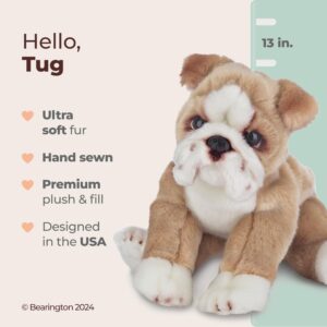 Bearington Collection Tug The English Bulldog Plush, 13 Inch Dog Stuffed Animal