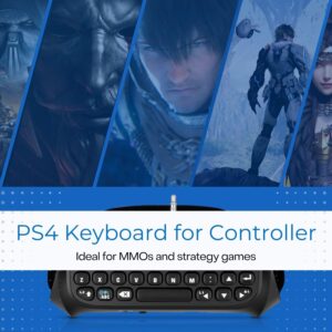 TNP PS4 Chatpad - PS4 Controller Keyboard Attachment, Compact Design - The Ultimate QWERTY Gamepad Keyboard for Playstation4, Compatible with PS4, PS4 Slim, and PS4 Pro