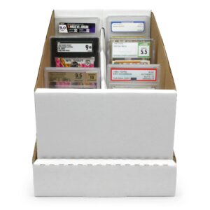 BCW 3ct Graded Shoe Box | Cardboard Card Storage Box Holds 300 3x4 Toploaders | 100 Graded Cards | PSA, BGS, SGC Compatible | Sports Card Storage Box