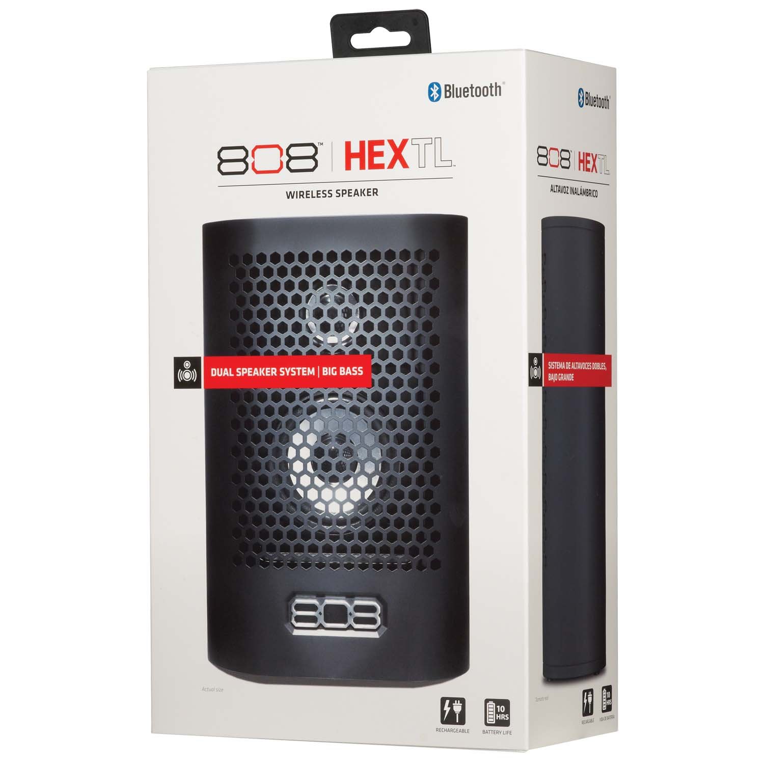 808 Audio SP901BKP HEX TL Rechargeable Portable Speaker with Bluetooth Black