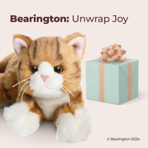 Bearington Collection Tabby Cat 15 Inch Stuffed Cat - Orange Cat Plush - Stuffed Cats That Look Real