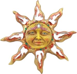 ebros beautiful filigree mosaic celestial solar radiant surya belenos sun god wall decor figurine colorful home decor plaque celestial star suns face wall plaque