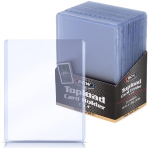 bcw thick card topload holder - 59 pt. (1 pack) | holds relic, patch, and jersey cards | protective card holders for collectibles and trading cards | protective rigid plastic display card holder