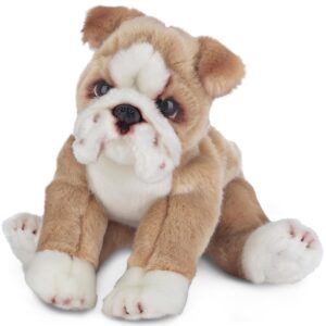 bearington collection tug the english bulldog plush, 13 inch dog stuffed animal