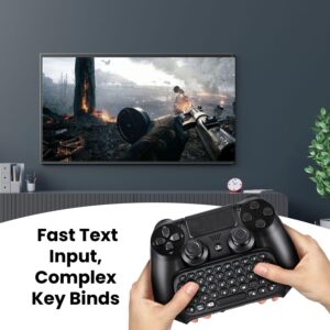 TNP PS4 Chatpad - PS4 Controller Keyboard Attachment, Compact Design - The Ultimate QWERTY Gamepad Keyboard for Playstation4, Compatible with PS4, PS4 Slim, and PS4 Pro