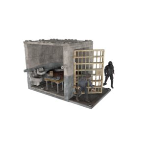 mcfarlane toys building sets: the walking dead tv lower prison cell playset