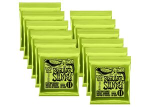 ernie ball 2221 regular slinky nickel wound set electric guitar strings -12 pack