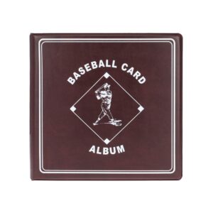 bcw supplies baseball 3" album - burgundy | premium durable binder for 90 baseball cards heavy-duty d-ring, lasting durability, and classic display | ideal for collectors, storage, and card protection