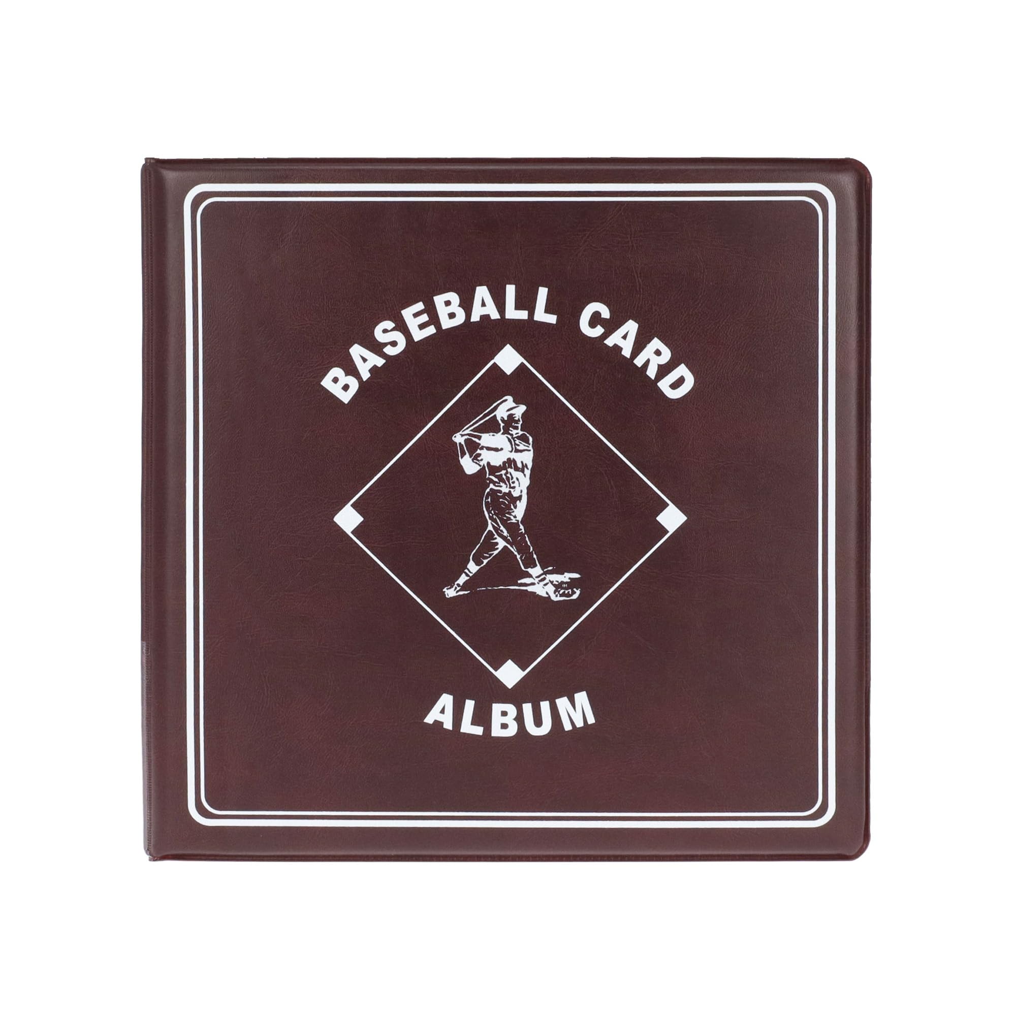 BCW Supplies Baseball 3" Album - Burgundy | Premium Durable Binder for 90 Baseball Cards Heavy-Duty D-Ring, Lasting Durability, and Classic Display | Ideal for Collectors, Storage, and Card Protection