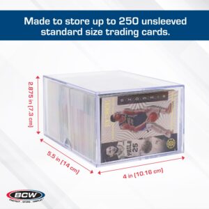 BCW Card Slider Box | Premium Trading Card Storage | Sturdy, Stackable, Crystal-Clear Design for Magic The Gathering, Football, Basketball, Baseball Card (250 Card, 1 Pack)