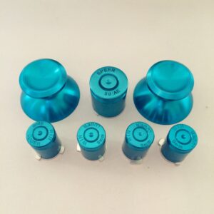 gametown® thumbsticks and bullet abxy&guide buttons for xbox 360 controllers color blue