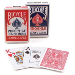 bicycle pinochle jumbo playing cards (pack of 12)