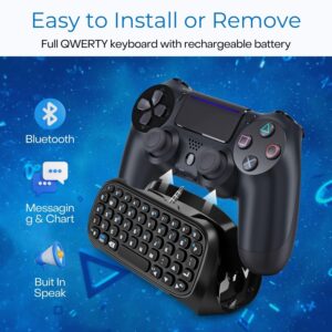 TNP PS4 Chatpad - PS4 Controller Keyboard Attachment, Compact Design - The Ultimate QWERTY Gamepad Keyboard for Playstation4, Compatible with PS4, PS4 Slim, and PS4 Pro