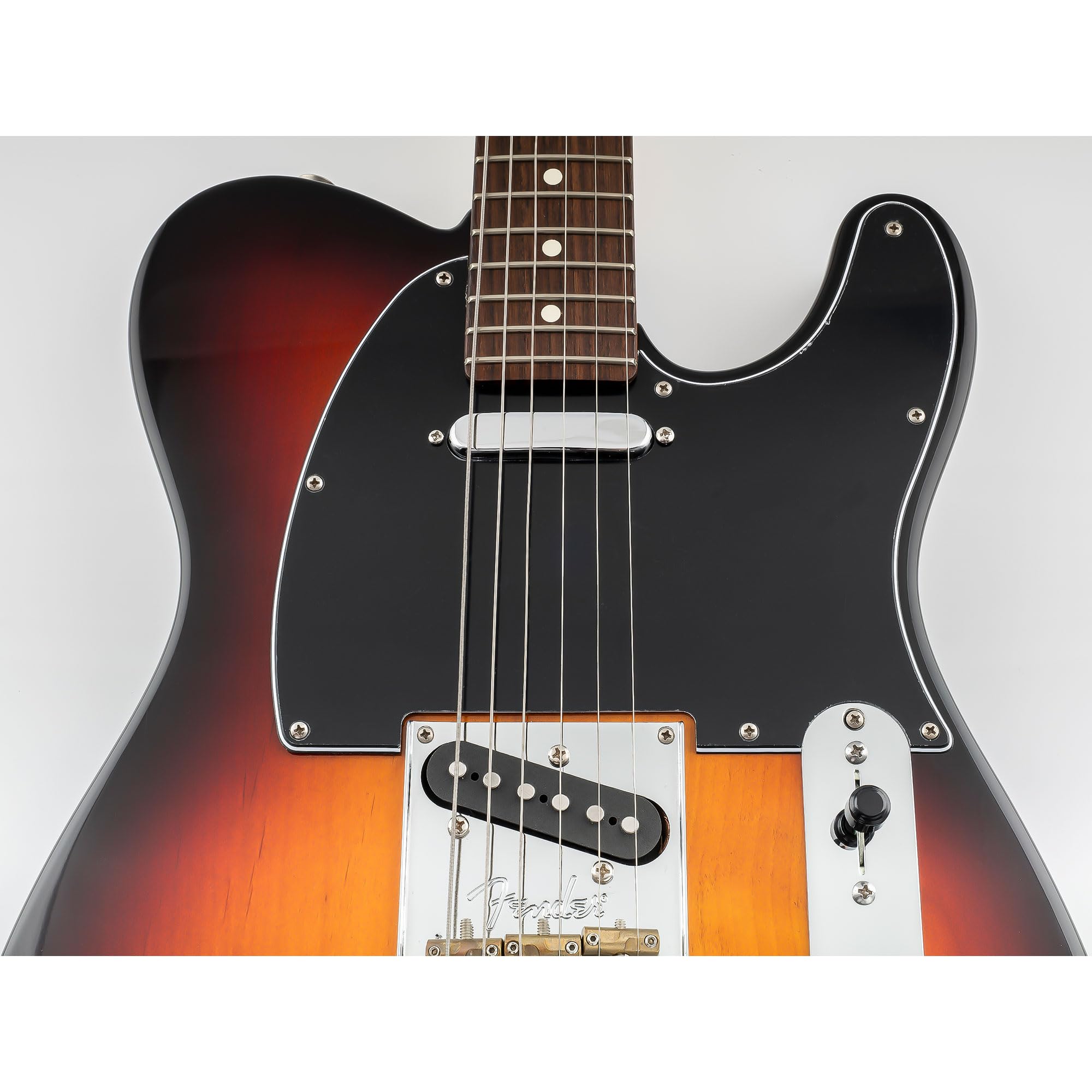 Musiclily 8 Hole Tele Pickguard Scratch Plate for USA/Mexican Fender American Standard Telecaster Modern Style Electric Guitar, 3Ply Black