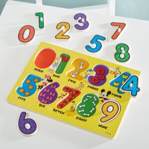 Melissa & Doug Disney Mickey Mouse Clubhouse Numbers Wooden Peg Puzzle (10 pcs)