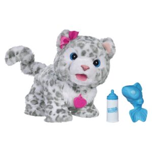 furreal b2953 flurry, my baby snow leopard interactive plush toy, ages 4 & up