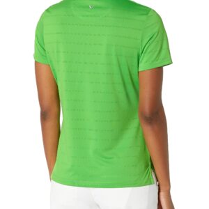 Callaway Womens Short Sleeve Opti-dr Performance Polo (Size Small 3x Plus) Golf-shirts, Vibrant Green, X-Large US