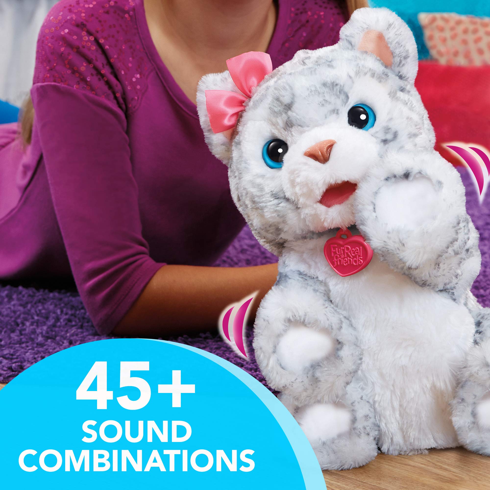 FurReal B2953 Flurry, My Baby Snow Leopard Interactive Plush Toy, Ages 4 & Up