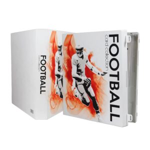 UniKeep Football Themed Trading Card Collection Binder with 20 Nine Pocket Trading Card Pages. Additional Pages Can Be Added.