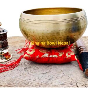 Singing Bowl Nepal-6" Tibetan Buddhist Hand Beaten Throat Chakra G Note Singing Bowl From Nepal, Release Your Inner Peace