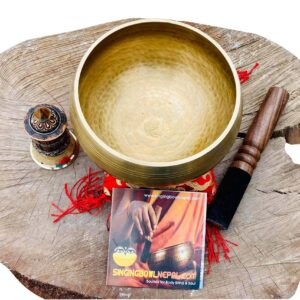 Singing Bowl Nepal-6" Tibetan Buddhist Hand Beaten Throat Chakra G Note Singing Bowl From Nepal, Release Your Inner Peace