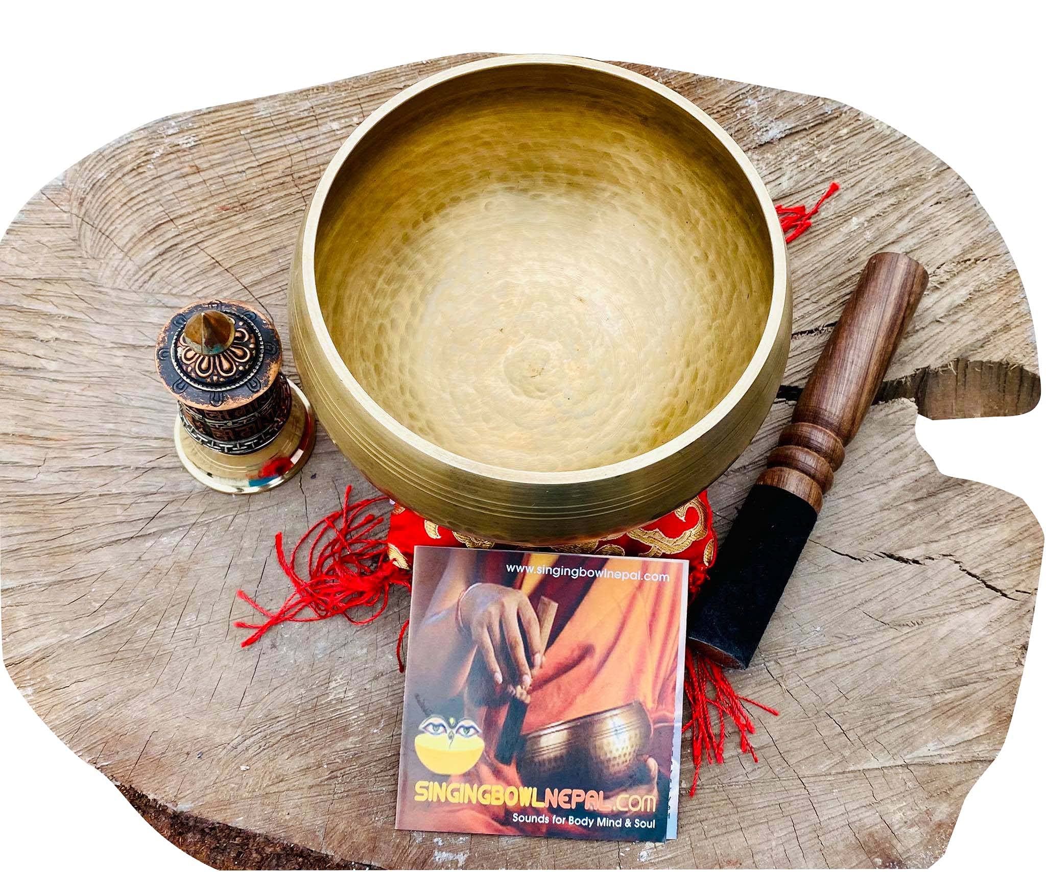 Singing Bowl Nepal-6" Tibetan Buddhist Hand Beaten Throat Chakra G Note Singing Bowl From Nepal, Release Your Inner Peace