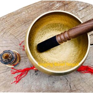 Singing Bowl Nepal-6" Tibetan Buddhist Hand Beaten Throat Chakra G Note Singing Bowl From Nepal, Release Your Inner Peace