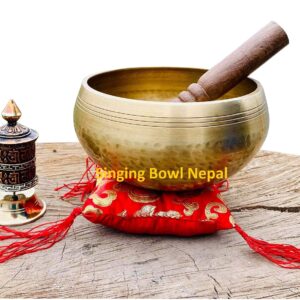 Singing Bowl Nepal-6" Tibetan Buddhist Hand Beaten Throat Chakra G Note Singing Bowl From Nepal, Release Your Inner Peace