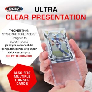 BCW Thick Card Topload Holder - 59 PT. (1 Pack) | Holds Relic, Patch, and Jersey Cards | Protective Card Holders for Collectibles and Trading Cards | Protective Rigid Plastic Display Card Holder