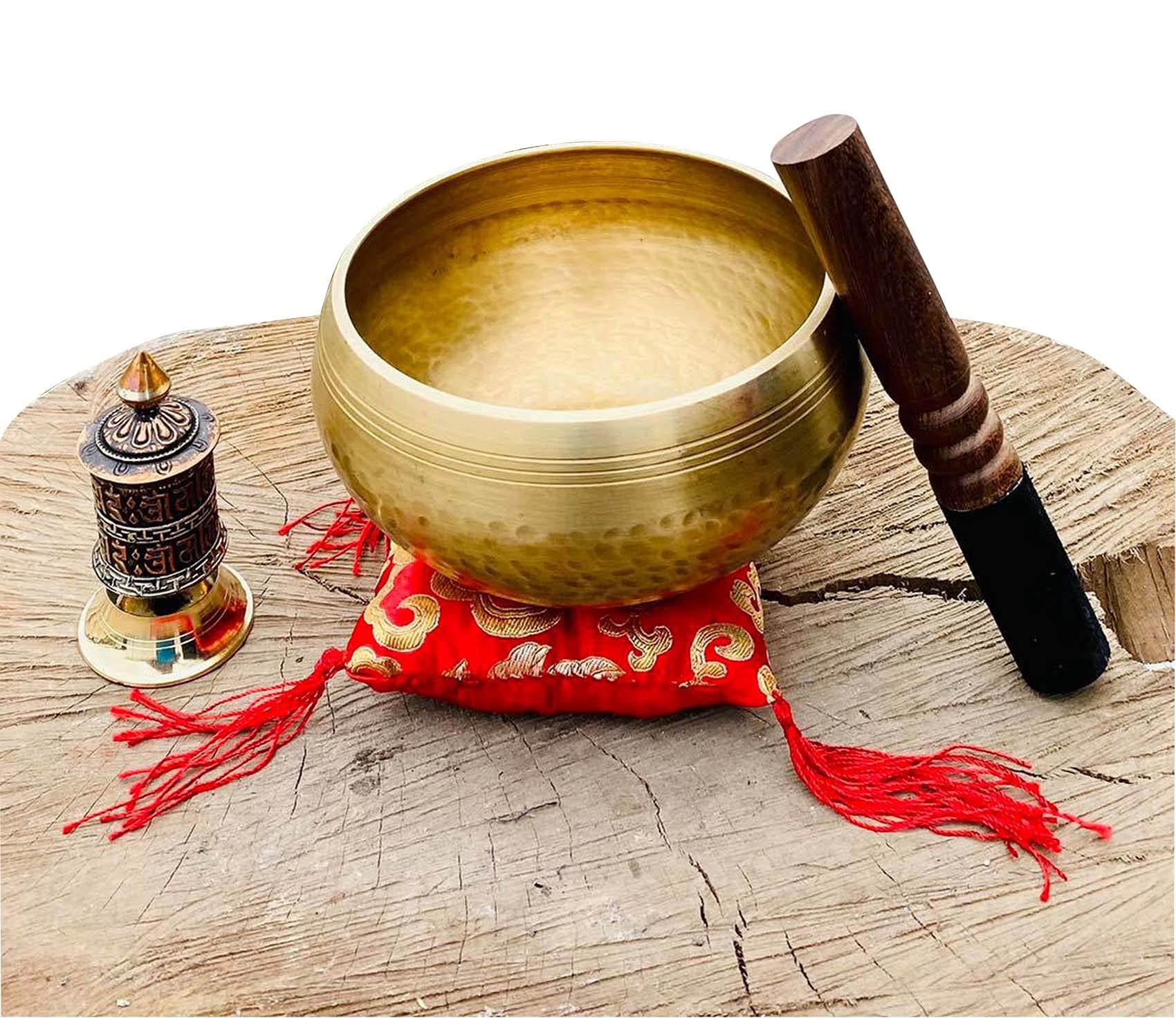 Singing Bowl Nepal-6" Tibetan Buddhist Hand Beaten Throat Chakra G Note Singing Bowl From Nepal, Release Your Inner Peace