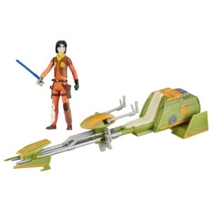 star wars rebels hero speeder and pilot action figure