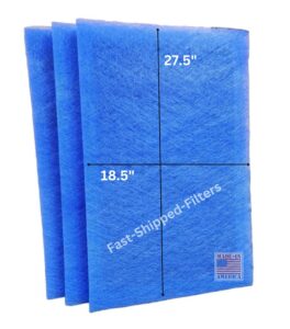 fast-shipped-filters 3 pack 20x30 replacement filter pads compatible with airranger air cleaner 20x30 refill blue