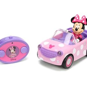 Disney Junior Minnie Mouse Roadster RC Car with Polka Dots, 27 MHz, Pink with White Polka Dots, Standard (97161)