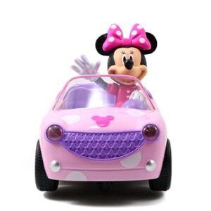 Disney Junior Minnie Mouse Roadster RC Car with Polka Dots, 27 MHz, Pink with White Polka Dots, Standard (97161)