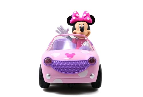 Disney Junior Minnie Mouse Roadster RC Car with Polka Dots, 27 MHz, Pink with White Polka Dots, Standard (97161)