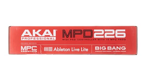 AKAI Professional MPD226 - USB MIDI Controller with 16 RGB MPC Drum Pads, Fully-Assignable Production-Ready Controls, and Production Software Package