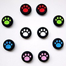 vivi audio thumb stick grips cap cover joystick thumbsticks caps for ps4 xbox one xbox 360 ps3 ps2 white cat dog paw 10pcs